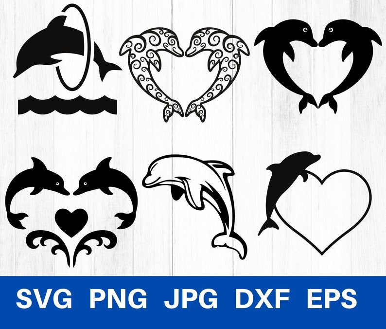 17 Designs Dolphin Svg Bundle, Dolphin Png, Dolphin Silhouette, Digital ...