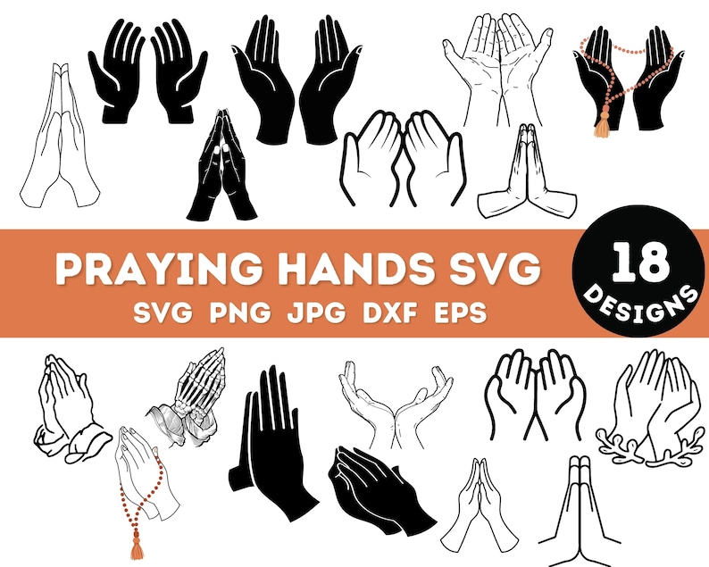 Praying Hands Svg Christian Svg Prayer Svg Praying Hands - Etsy