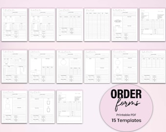 45 Printable Order Forms Bundle, Order Form Template Printable ...