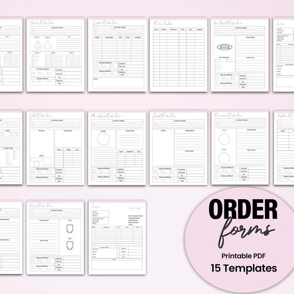 Mum Order Form Template - Etsy