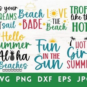 Summer Svg Bundle, Summer Svg, Beach Svg,summer Cut Files,vacation ...