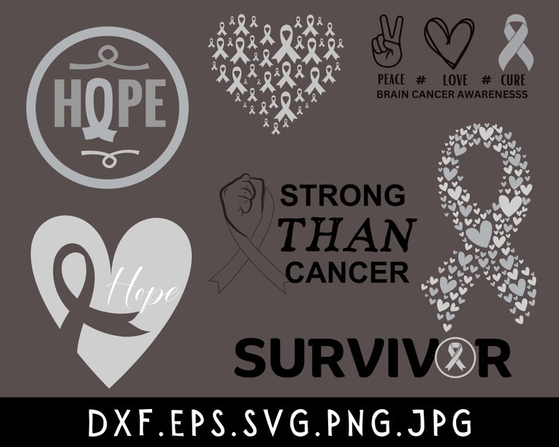 Brain Cancer Svg, Cancer Ribbon Svg, Cancer Survivor Svg, Cancer ...