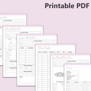 15 Printable Order Forms Bundle, Order Form Template Printable ...
