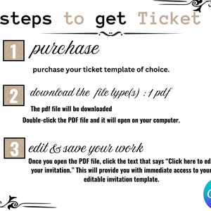 Editable Concert Ticket Template, Surprise Gift Ticket, Digital Music ...