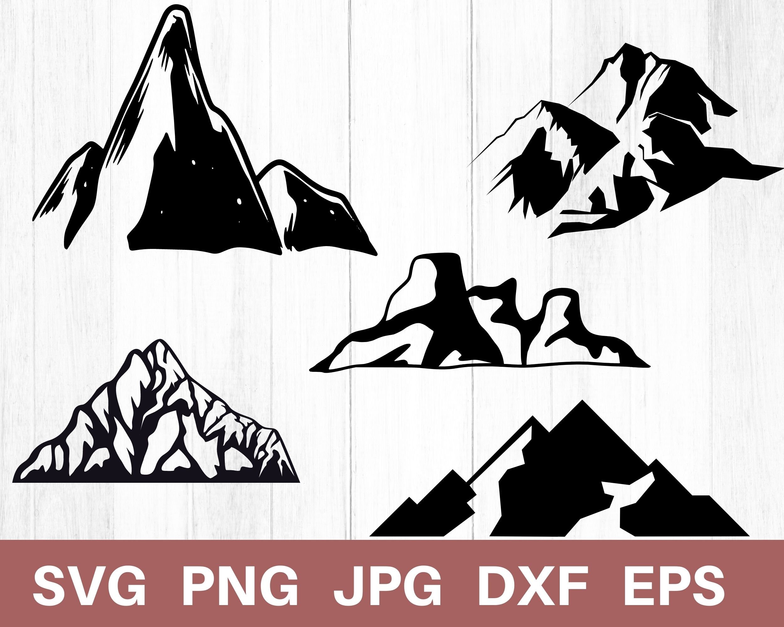 Mountain Svg, Mountains Svg, Mountain Silhouette, Mountain Clipart ...
