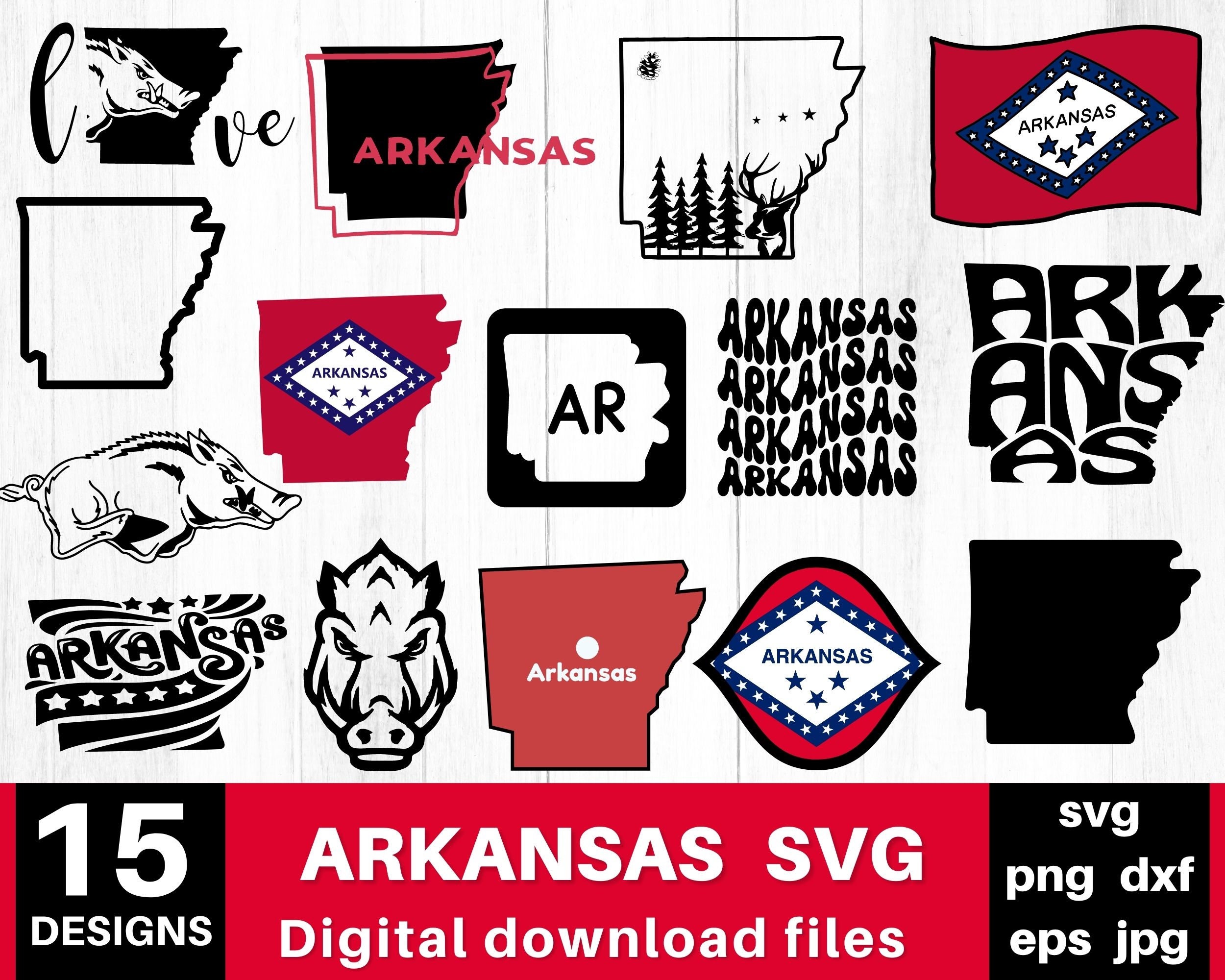 Arkansas Svg Arkansas Png Arkansas State Svg Arkansas Cut - Etsy