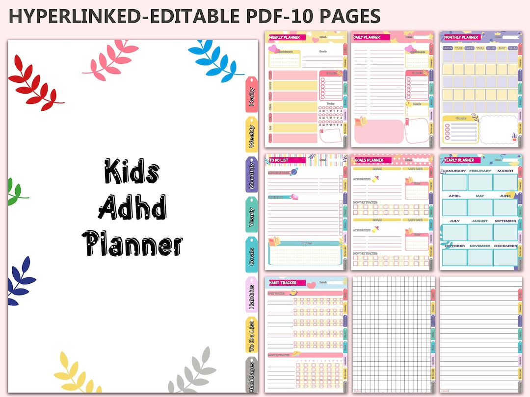 Kids ADHD Planner, ADHD Daily Planner, Adhd Planner Adult, ADHD Planner ...