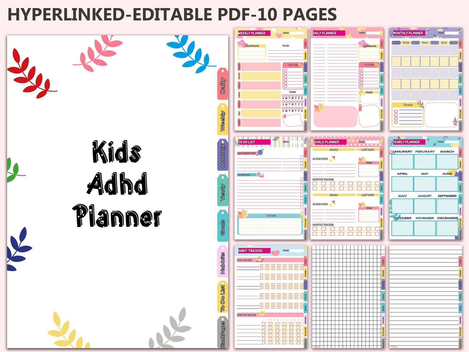 Kids ADHD Planner, ADHD Daily Planner, Adhd Planner Adult, ADHD Planner ...
