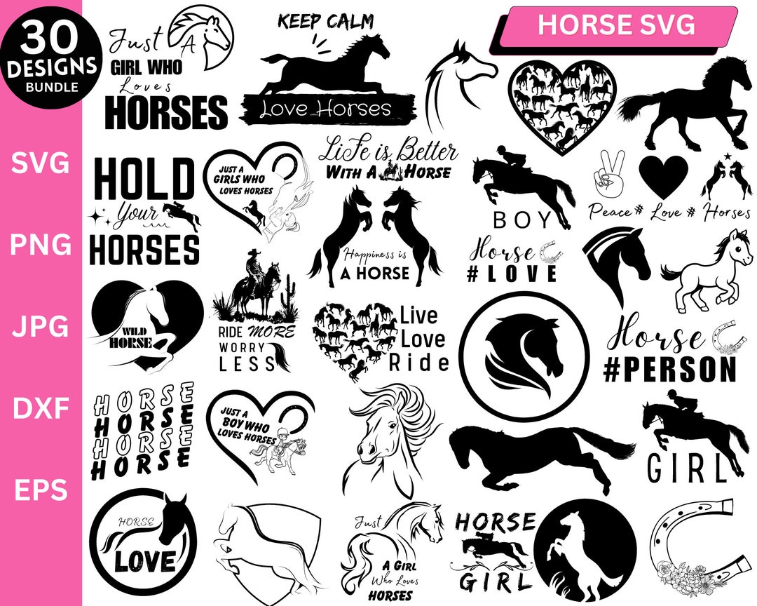 Horse Svg, Horse Clipart, Horse Png, Horses Svg, Horse Sublimation ...