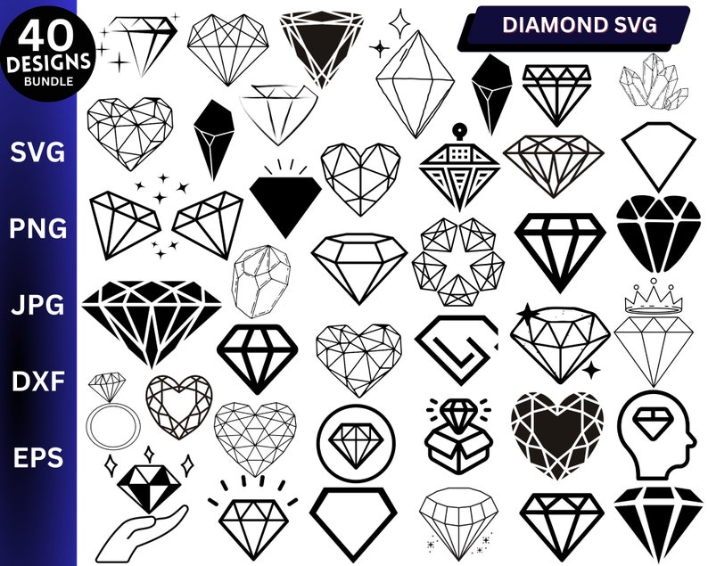 Diamond Svg, Diamond Png, Diamond Clipart, Diamonds Svg, Diamond Dxf ...