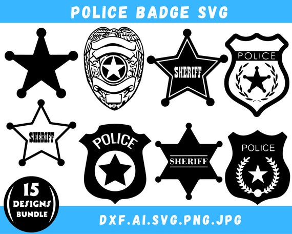 Police Badge Outline Clip Art