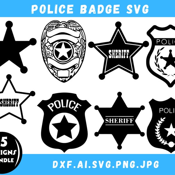 Police Badge Svg - Etsy