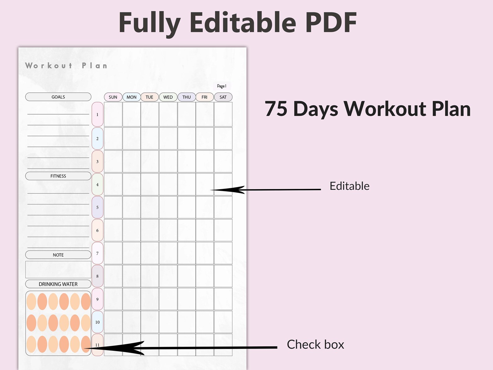 Editable 75 SOFT Challenge, Printable 75 SOFT Challenge, 75soft ...