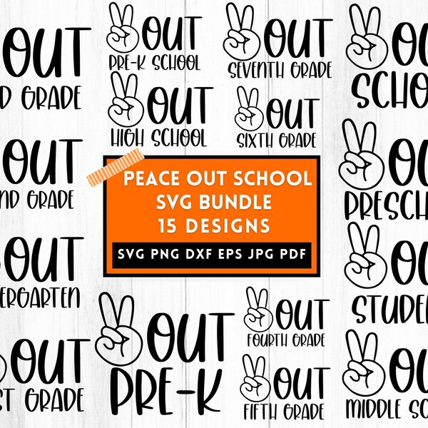 Peace Out Smiley Svg - Etsy