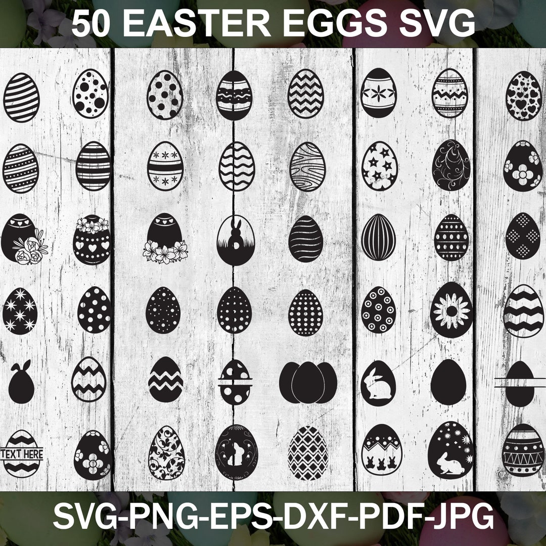 Easter Eggs Svg Bundle, Eggs Svg, Easter Svg, Happy Easter Svg,easter ...