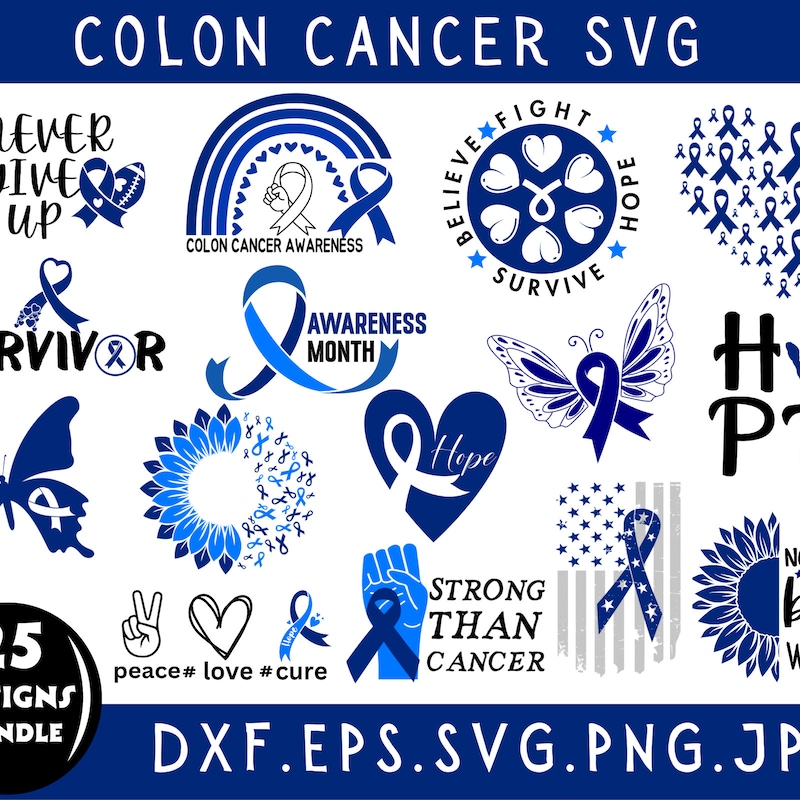 Cancer Ribbon Svg - Etsy