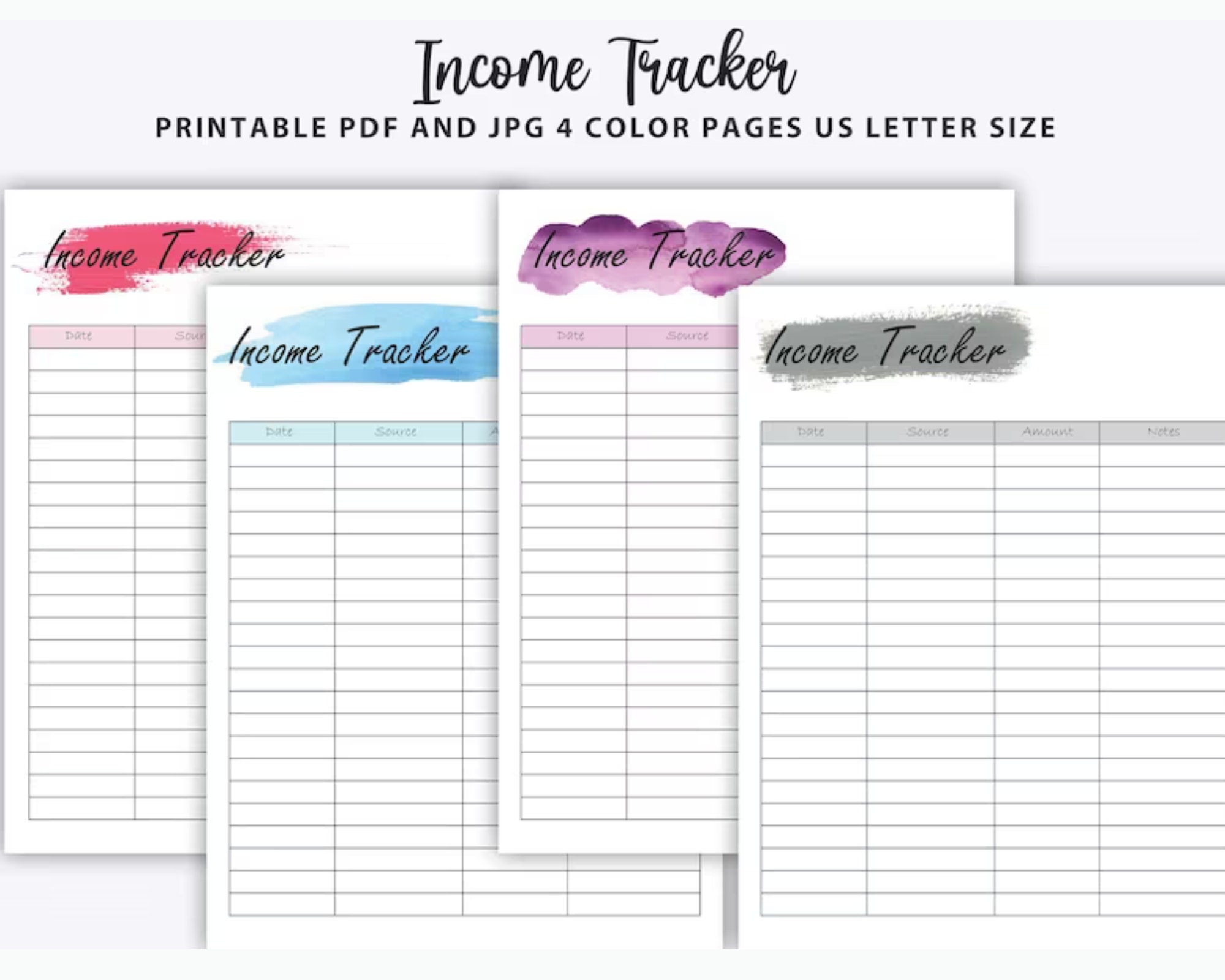 Printable Templates Bundle Garden Planner Income Tracker - Etsy