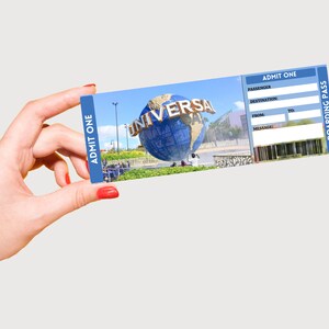 Universal Surprise Trip Ticket Template, Universal Gift Ticket ...