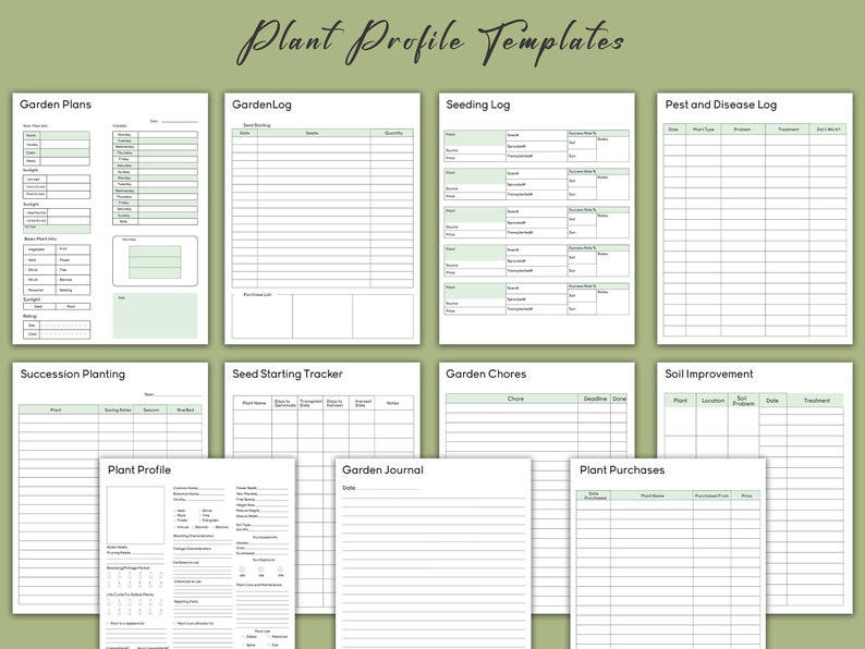 Garden Planner Printable, Garden Planner, Plant Planner, Garden Journal ...