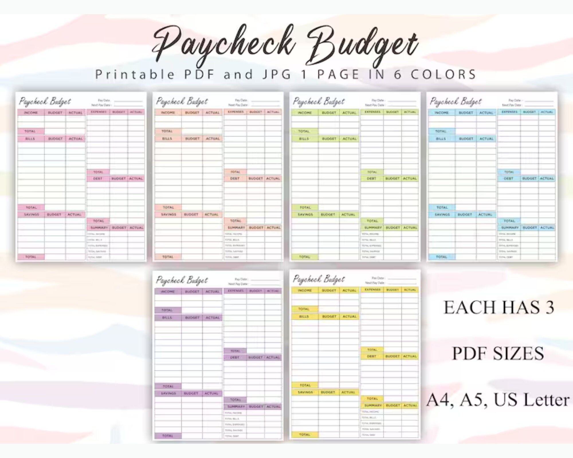Printable Templates Bundle Garden Planner Income Tracker - Etsy