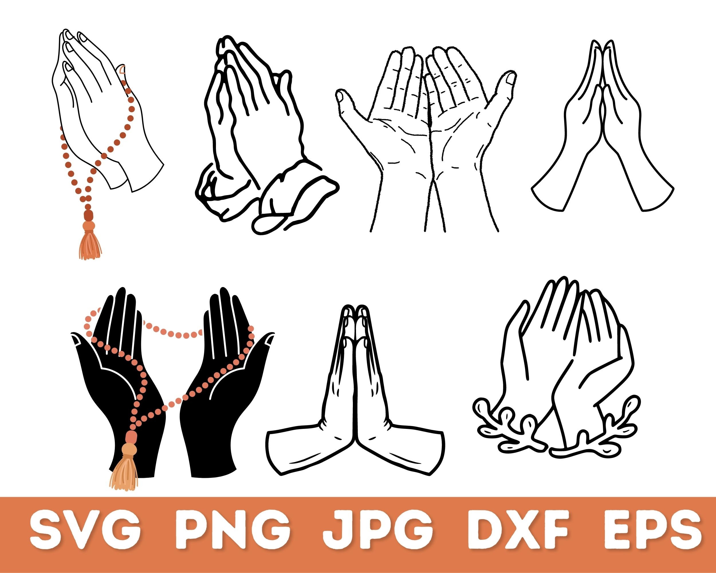 Praying Hands Svg Christian Svg Prayer Svg Praying Hands - Etsy