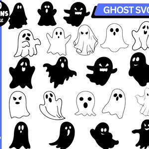 Ghost Svg Bundle, Ghost Svg, Spooky Season Svg, Halloween Ghost Svg ...