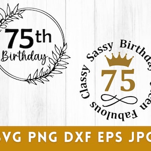 75th Birthday Svg, Birthday Svg, 75th Birthday, Birthday Shirt Svg ...