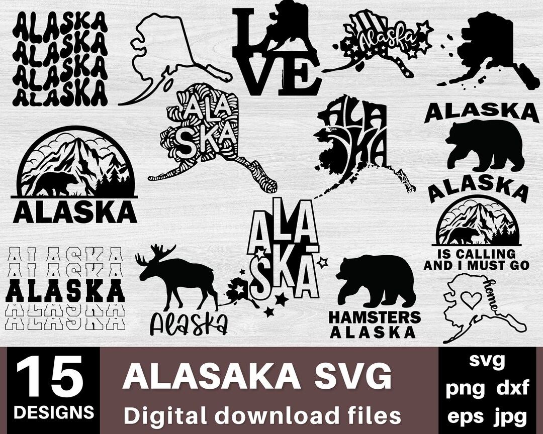 Alaska Svg Bundle, Alaska Png Bundle, Alaska Dxf Bundle, Alaska ...