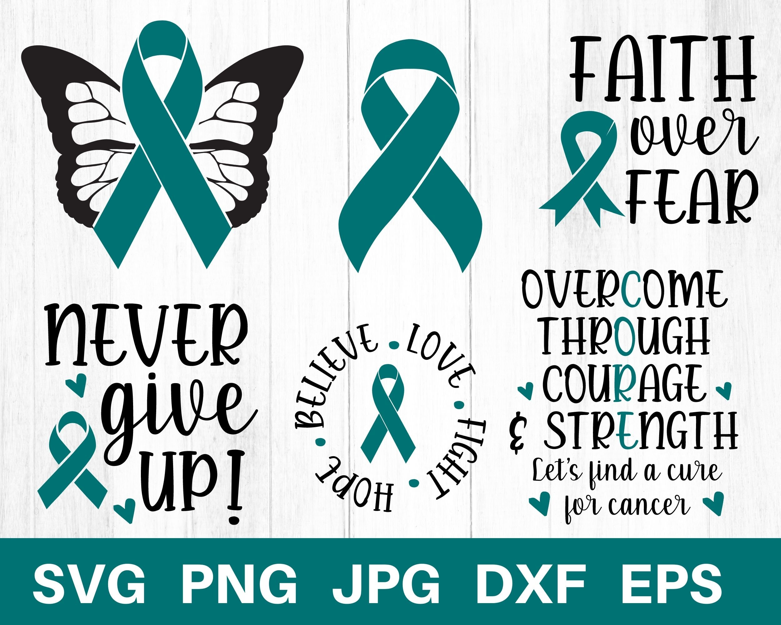 Ovarian Cancer Svg Cancer Ribbon Svg Cancer Awareness Svg - Etsy