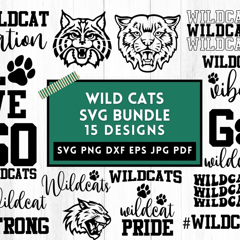 Wildcat Svg - Etsy