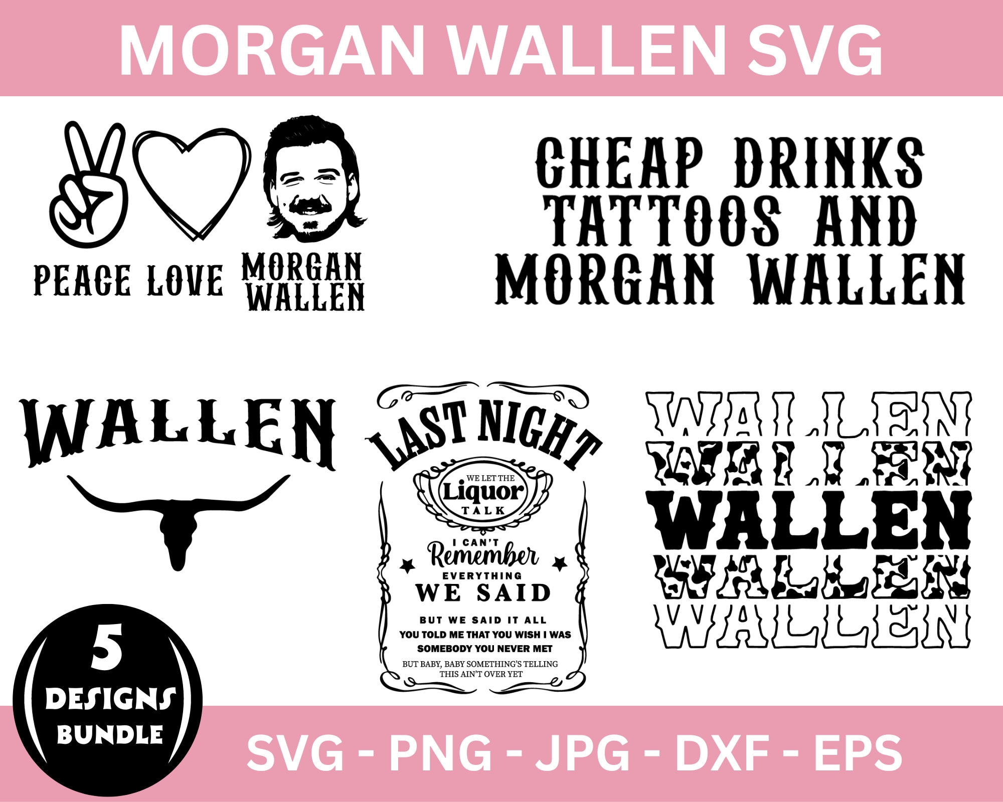 Morgan Wallen Svg Bundle, Morgan Wallen Png Bundle, Svg Files for ...