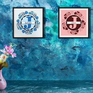 3D Monogram Shadow Box Svg, 3D Split Monogram A-Z Shadow Box Svg, 3D ...