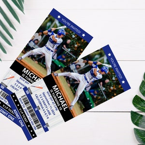Baseball Ticket Birthday Invitation, Baseball Ticket Invite, Baseball ...