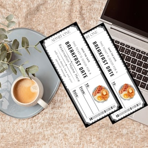 Breakfast Voucher Template, Breakfast Invite, Surprise Breakfast ...