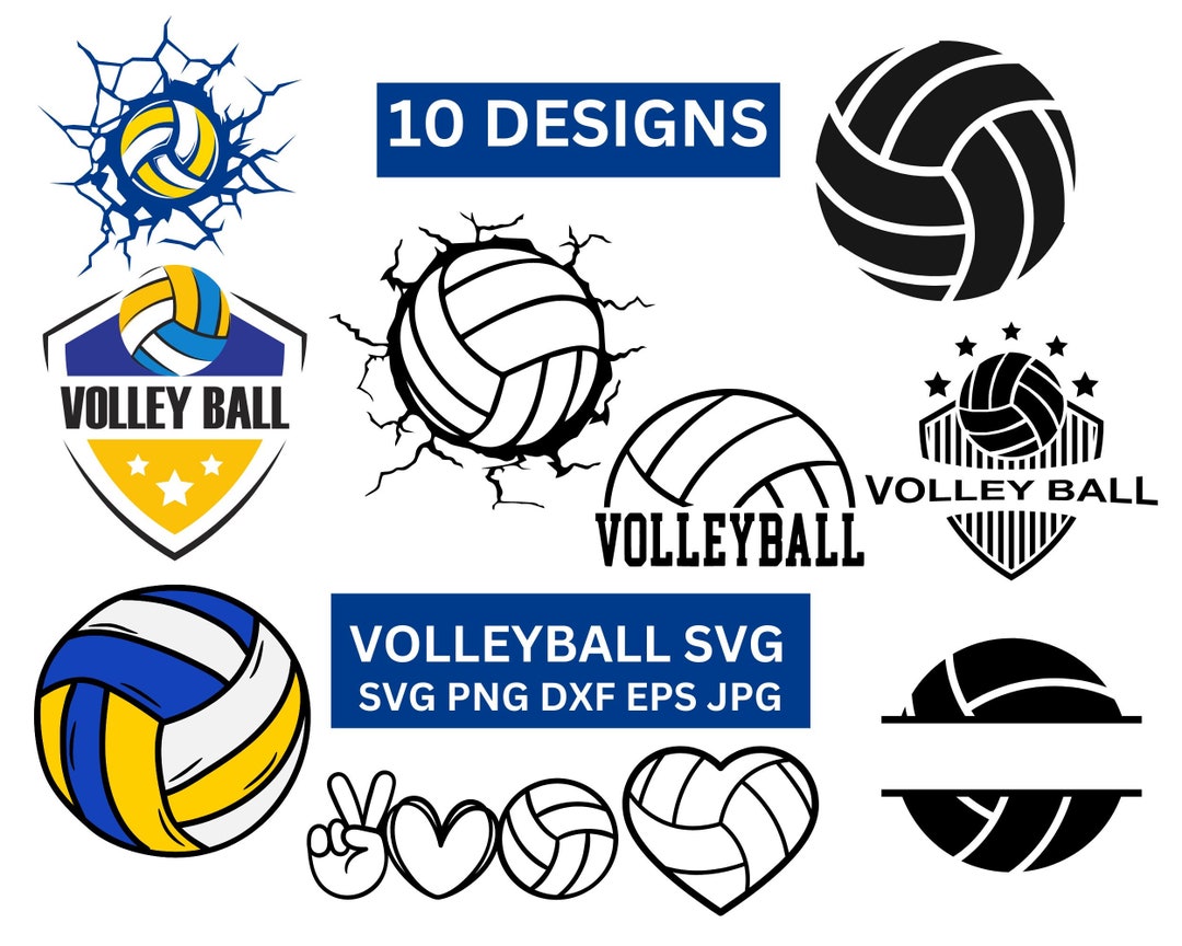 10 Volleyball Svg Bundle, Volleyball Png, Sports Svg, Svg Files for ...