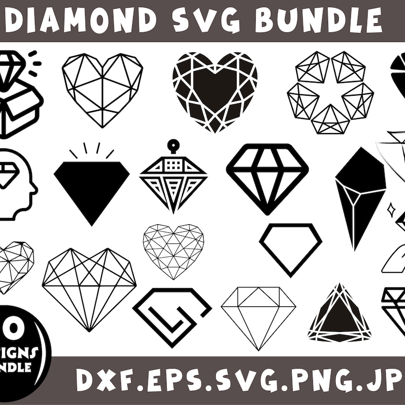 Diamond Svg - Etsy