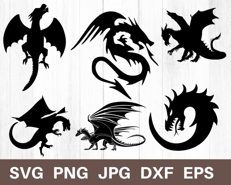 Dragon Svg Bundle Dragon Png Bundle Dragon Dxf Bundle - Etsy