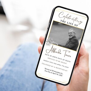 Editable Funeral Invitation, in Loving Memory, Funeral Invite ...