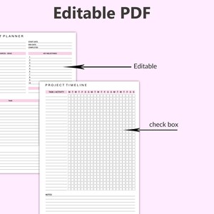 Editable Office Task Planner Set, Printable Work Schedule Planner ...