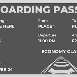 Train Ticket, Boarding Ticket, Ticket Template, Train Gifts, Train ...