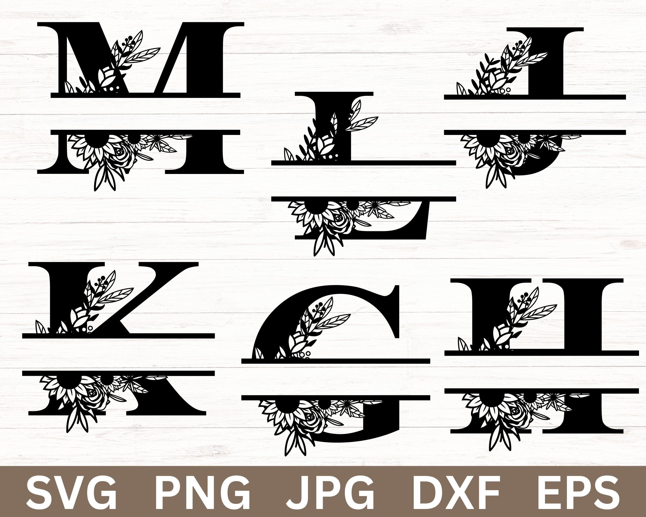 Initial Svg Alphabet Svg Initials Svg Initial Clipart - Etsy