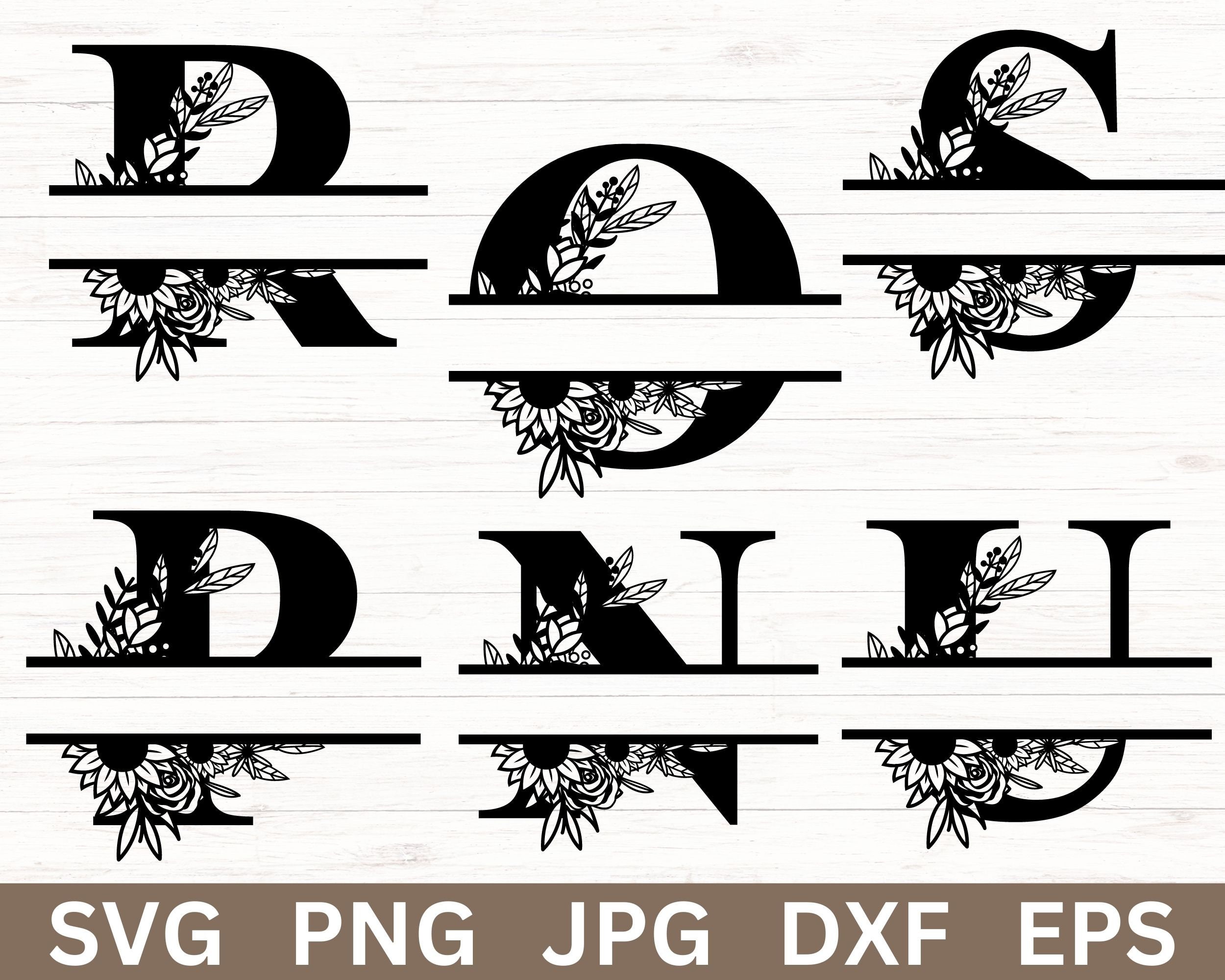 Initial Svg Alphabet Svg Initials Svg Initial Clipart - Etsy