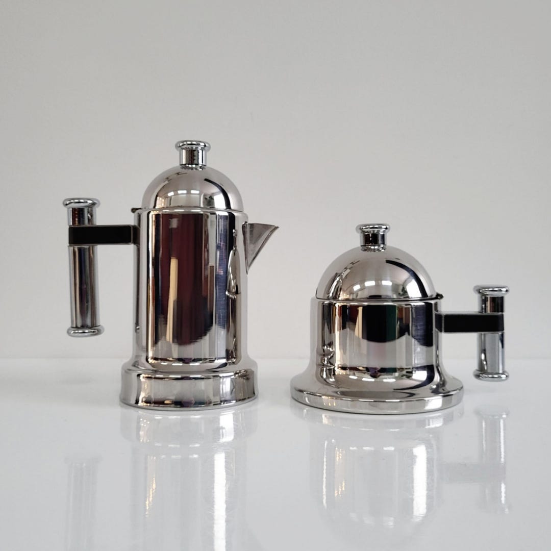 Vev Vigano Stainless Creamer and Sugar Bowl Lidded Set | Kontessa ...