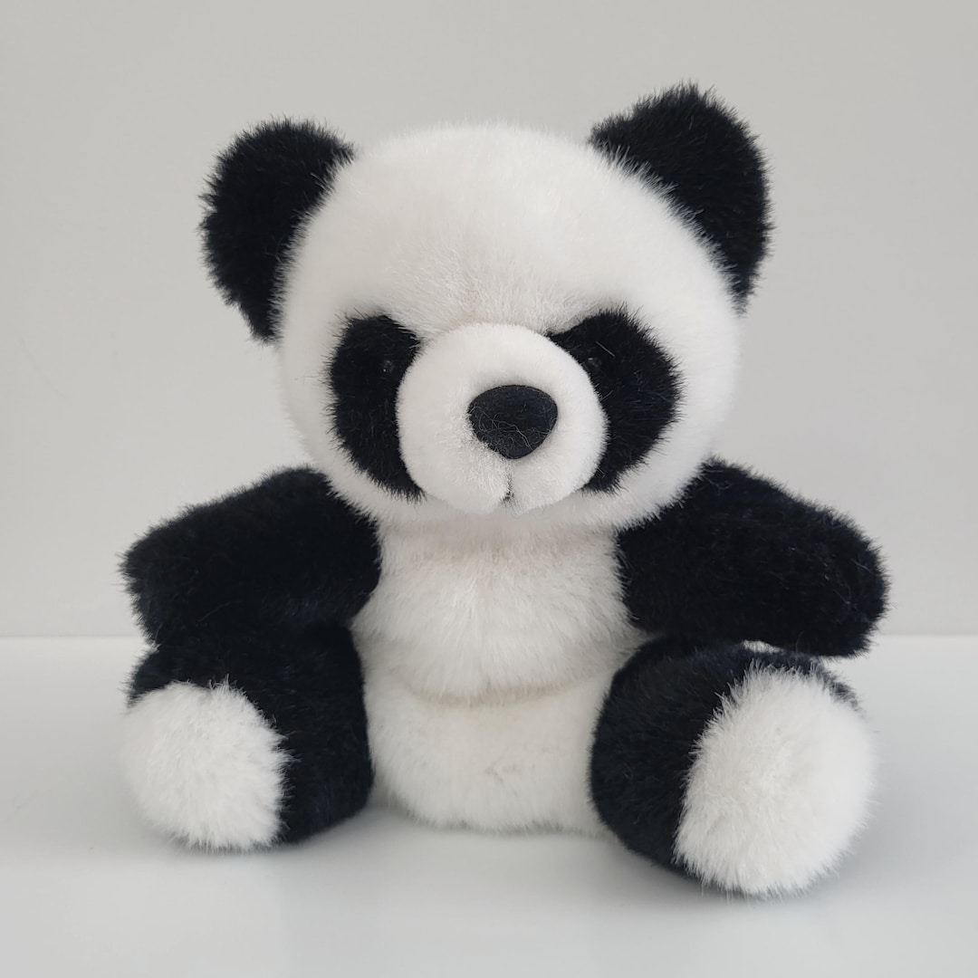 Ganz Panda Puppet Vintage Stuffed Plush | Percy Black and White Panda ...