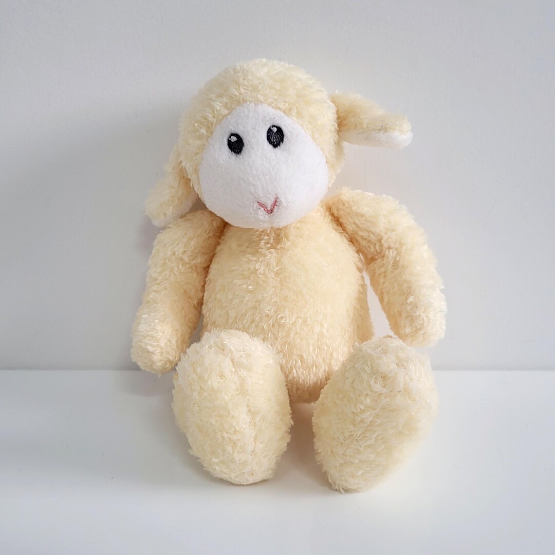 GUND Jiggles Lamb Stuffed Toy Vintage Collectible | Baby Gund Little Sheep Stuffie Plush Lovey ...