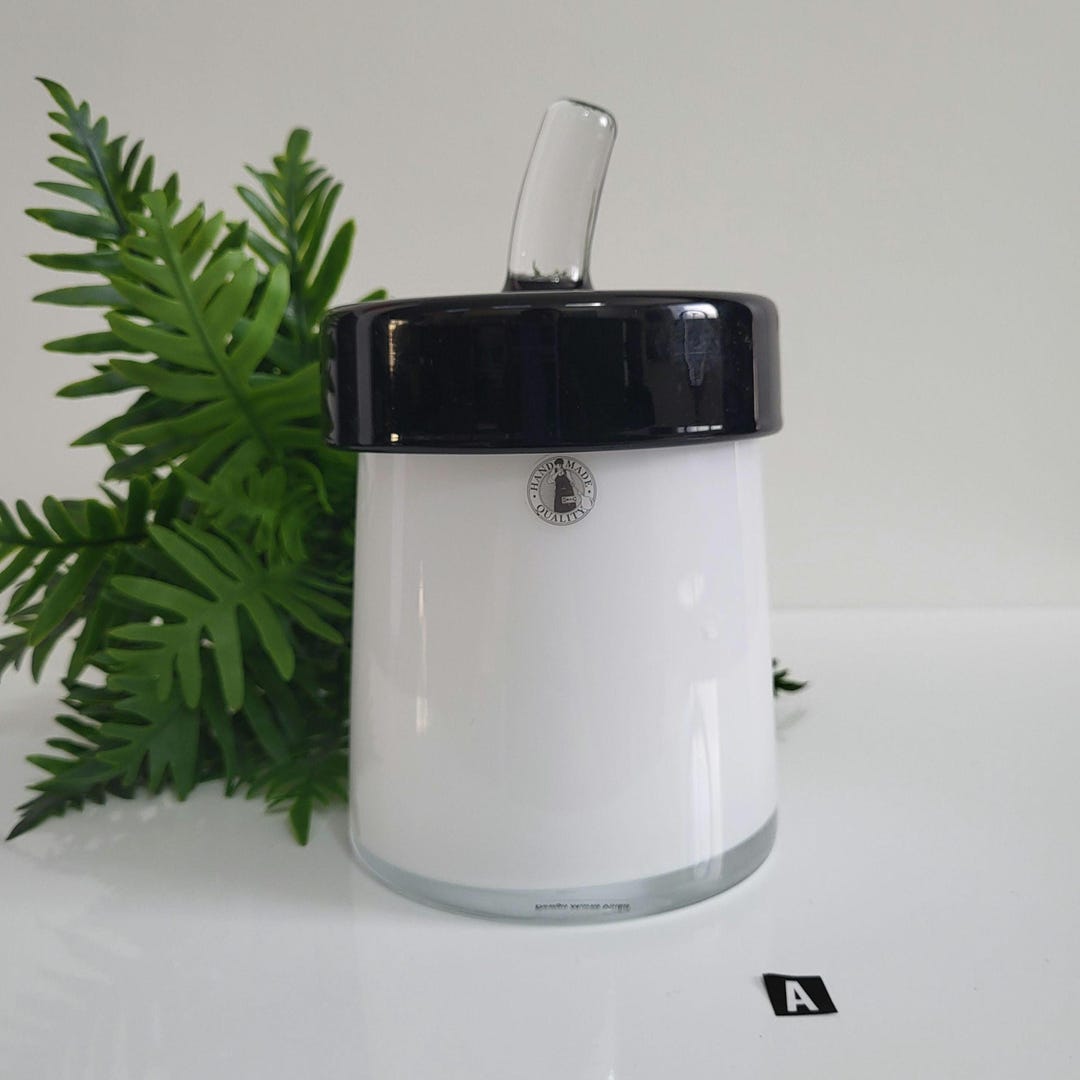 Scandinavian Glass Container With Lid | Vintage Scandi Apothecary Jar ...