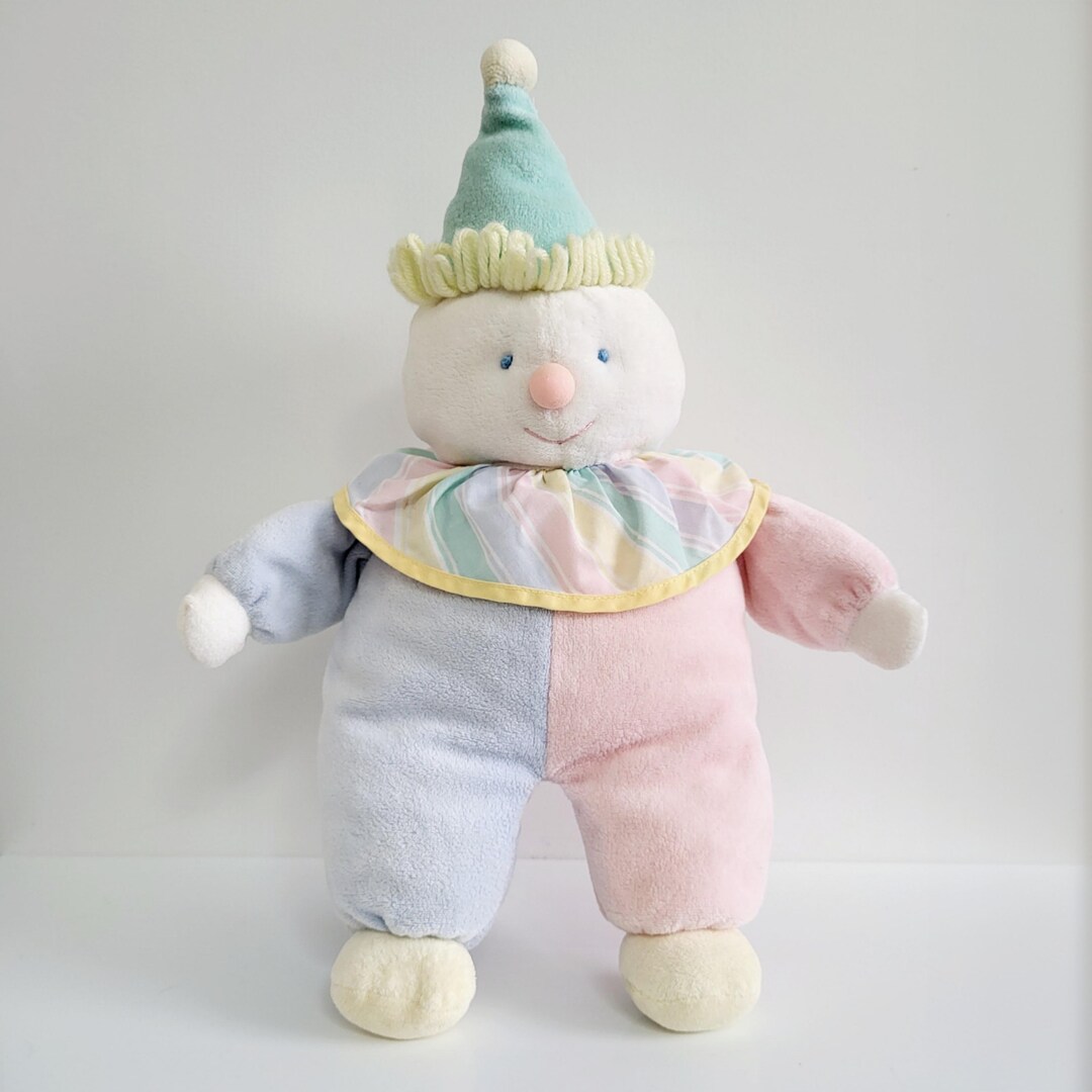 Eden Pastel Clown Stuffie Lovey | Rare Vintage Collectible Terry Cloth ...