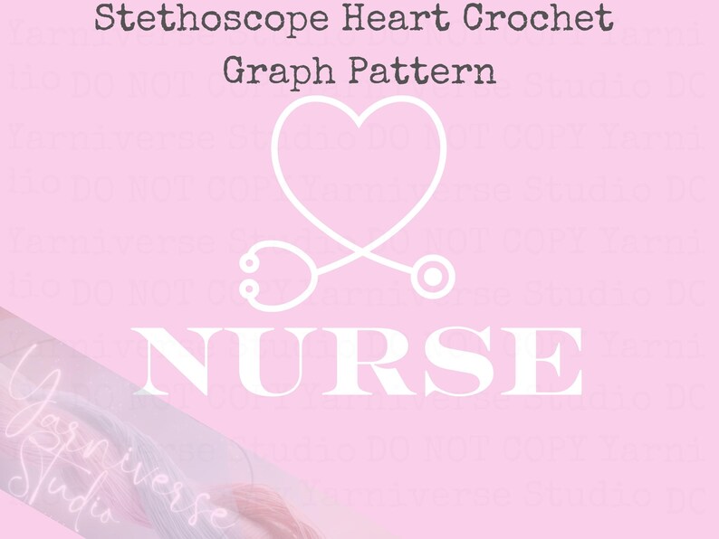 Graphghan Pattern, Nurse Stethoscope Heart, Crochet Pattern, Single ...