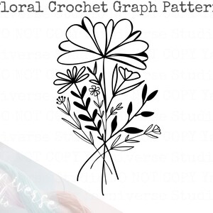 Flower Crochet Pattern, Single Crochet Graph Pattern, Graphghan Pattern ...