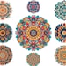 100 Boho Mandalas Clipart, Modern Boho Collage, Mandala Clipart ...